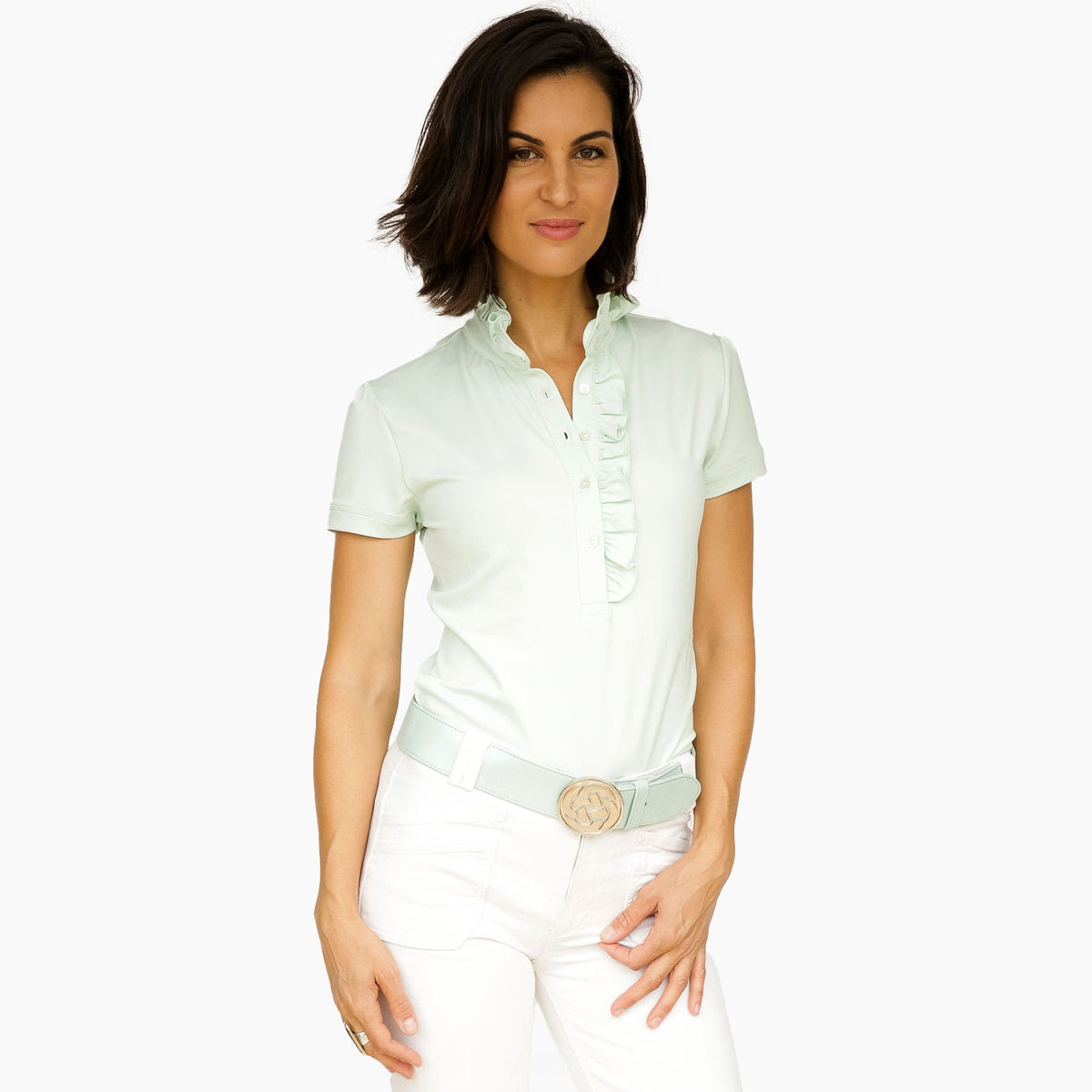 Short Sleeve Isabelle Shirt - Mint – An Capall Equestrian